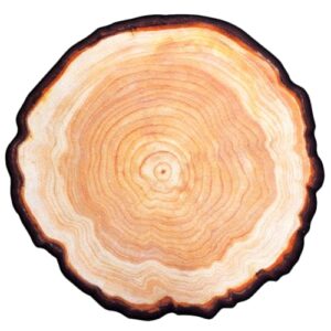 veemoon tree ring rug creative tree carpet rustic wood floor mat round annual rugs home decorative carpets for kitchen living room bedroom (1 m)