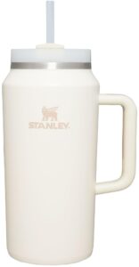 stanley quencher h2.0 flowstate stainless steel vacuum insulated tumbler with lid and straw for water, iced tea or coffee, smoothie and more, cream, 64 oz