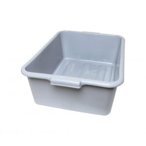 truecraftware 20-1/2" x 15-1/2" x 7" utility kitchen bus box/tub/bin with handles gray color- heavy duty plastic restaurant tub/dish washing box wash basin tub for kitchen home restaurants