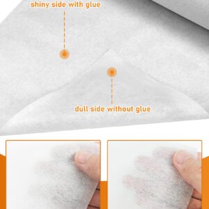 PLANTIONAL Medium Weight White Iron-On Non-Woven Fusible Interfacing: 11.6" x 30yd Medium Weight Non-Woven Interfacing Iron On Polyester Single-Sided Interfacing for DIY Crafts Supplies