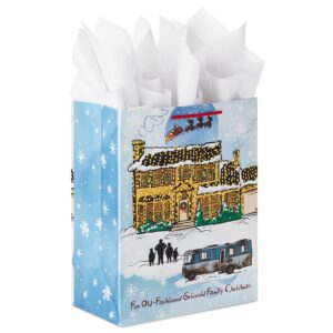 hallmark 13" large national lampoon's christmas vacation gift bag with tissue paper ("fun old-fashioned griswold family christmas") for kids, dads, grandparents, friends