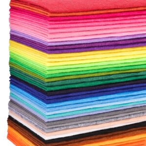 40pcs felt fabric sheets,8 x 12 inch diy craft felt sheets 1mm thick,soft felt fabric sheet assorted color felt squares for diy crafts sewing school projects decoration crafting projects (30cmx20cm)