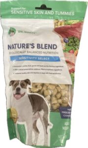 dr. marty nature's blend sensitivity select freeze-dried raw dry dog food 6 oz