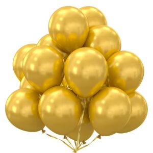 gold balloons, 5 inch balloons 50pcs, gold chrome balloons, metallic balloons, foil balloons, balloons for party decoration, gold round balloon arch