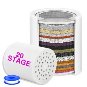 dupaksys 20 stage shower filter replacement cartridge chlorine reducing shower water head filter