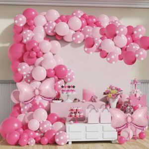 hot pink balloon arch kit for pink mouse for baby shower wedding birthday party girls party decor princess mouse theme patry