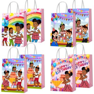 yunkeliu 16pcs birthday party favor bags with 4 styles 8 music theme happy birthday party candy goodie bags for 1st 2nd boy girls birthday party supplies baby shower