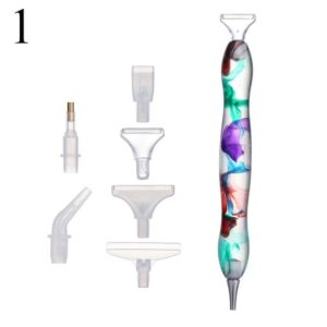 1 set resin diamond painting pen point drill pens anti-slip diamond painting mat cross stitch embroidery diy craft accessory - (color: 1)