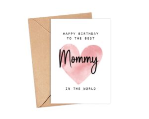 happy birthday to the best mommy in the world card - mommy birthday card - mommy card - mother's day gift - happy birthday card happy birthday mom