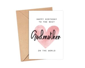 happy birthday to the best godmother in the world card - godmother birthday card - godmother card - mother's day gift - happy birthday card happy birthday mom