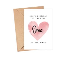 happy birthday to the best oma in the world card - oma birthday card - oma card - mother's day gift - happy birthday card happy birthday mom