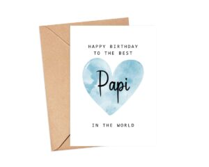 moltdesigns happy birthday to the best papi in the world card - papi birthday card - papi card - father's day gift - happy birthday card