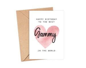 happy birthday to the best gammy in the world card - gammy birthday card - gammy card - mother's day gift - happy birthday card happy birthday mom