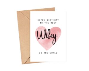 happy birthday to the best wifey in the world card - wifey birthday card - wifey card - mother's day gift - happy birthday card happy birthday mom