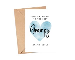 moltdesigns happy birthday to the best grampy in the world card - grampy birthday card - grampy card - father's day gift - happy birthday card