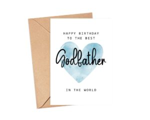 moltdesigns happy birthday to the best godfather in the world card - godfather birthday card - godfather card - father's day gift - happy birthday card