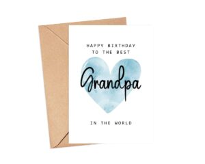 moltdesigns happy birthday to the best grandpa in the world card - grandpa birthday card - grandpa card - father's day gift - happy birthday card