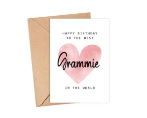 happy birthday to the best grammie in the world card - grammie birthday card - grammie card - mother's day gift - happy birthday card happy birthday mom