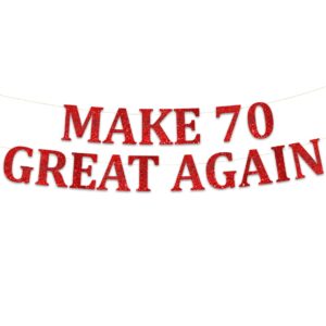 funny 70th birthday party red banner - happy 70th wedding anniversary decorations - milestone birthday party decorations