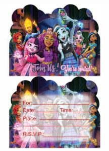 ninimble 20pcs monster high birthday party invitations,monster high invitations birthday party supplies decoration (1)