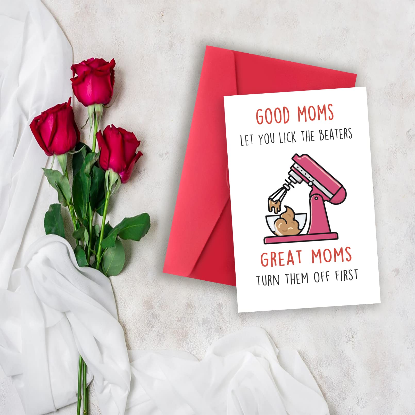 Funny Mother’s Day Card for Wife, First Birthday Card for Mom, Unique Mothers Day Cards Gifts for Women, Cute Mother Birthday Card from Daughter Son