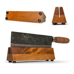 nomware cleaver stand | 8.3-inch wooden cleaver knife storage block | proudly display your cleaver