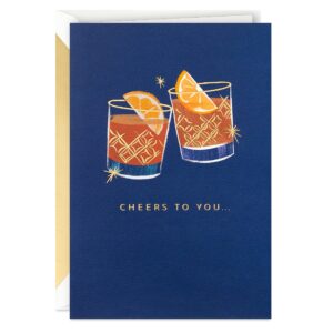 hallmark birthday card for men (whiskey, cheers to you) signature handcrafted card