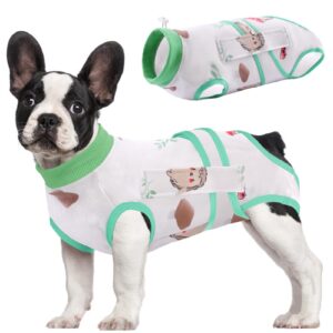 koeson dog recovery suit, spay suit for female dogs with pee hole pet surgical recovery suit dog cone alternative, dog surgery recovery suit anti licking pet bodysuit for abdominal wound hedgehog xs