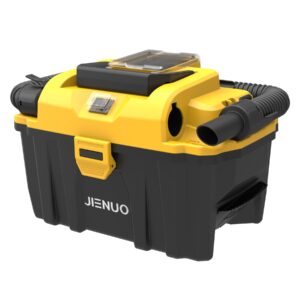 jienuo cordless wet/dry vacuum compatible with dewalt 20v max battery, brushless 2.5 gallon hepa filter shop vac, portable shop vacuum for home, car, and workshop (battery not included)