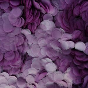 water soluble & biodegradable purple rice paper confetti 6500 pieces 50 grams for bachelorette party, engagement party decor, birthday party, bridal shower, wedding table decoration