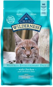 blue buffalo, wilderness adult indoor hairball control cat food chicken, 64 ounce