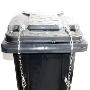 nemcuhe garbage can security strap, drilling required, keep lid closed