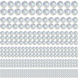 1982 pieces crystal ab hair rhinestones stickers, self adhesive face rhinestones stick on bling gems jewels stickers for hair face body makeup clothes shoes bags diy craft, 6 sizes