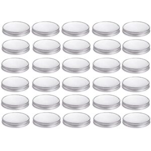 30 pcs regular mouth mason jar lids ，leak proof secure mason storage solid caps，metal mason canning lids decorative mason jar caps for food storage.