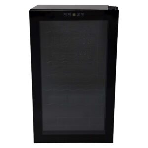 magic cool mcwc34si wine cooler refrigerator, 34-bottle, metallic