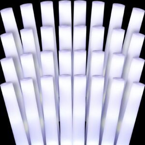 liliful glow led cheer sticks light up glow sticks wedding wand for birthday wedding bridal shower raves carnival concert glow in dark party (72 pcs)