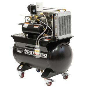 eastwood elite qst 30/60 scroll air compressor | quiet powerful portable shop air compressor technology | high performance air pump 12.7 cfm @ 90 psi | 4 hp 100% duty cycle | automatic moisture drain