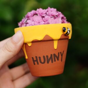 spelable 6 pack honey pot, for cupcake, party favor, planter, party favor for baby shower 1st birthday party decoration hunny pot