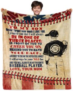 baseball gifts, baseball gifts for boys, baseball gifts for men, baseball blankets, christmas blanket gifts for son birthday graduation, son gifts from mom 60"x 50" (baseball gifts for boys, 60"x 50")