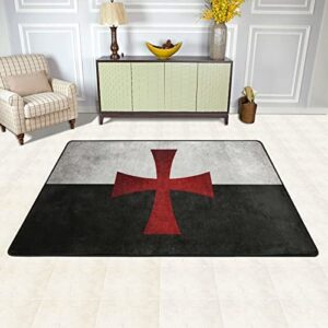 symbol of the knights templar area rug living room kitchen bedroom sofa bedside carpet floor mats 36"x24"