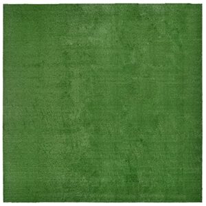 garland rug artificial grass 12 ft. x 12 ft. large indoor/outdoor area rug green -lush green, durable, and low-maintenance for patios, lawns, and more