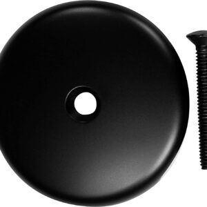 Westbrass A49721-62 1-1/2" Bath Waste & Overflow Assembly with Pull Drain Stopper and One-Hole Faceplate Top Elbow-SCH. 40 PVC, 1-Pack, Matte Black