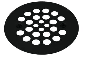 westbrass a3193-62 4-1/4" od brass shower strainer grid drain cover, matte black