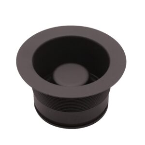 westbrass a2105-12 3-1/2" ez-mount brass kitchen sink waste disposal drain flange and stopper, oil rubbed bronze