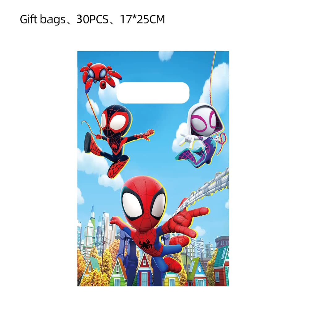 30pcs Spiderman Birthday Party Gift Bags Candy Bags Goody Bags Spiderman Birthday Party Supplies Decorations (2)