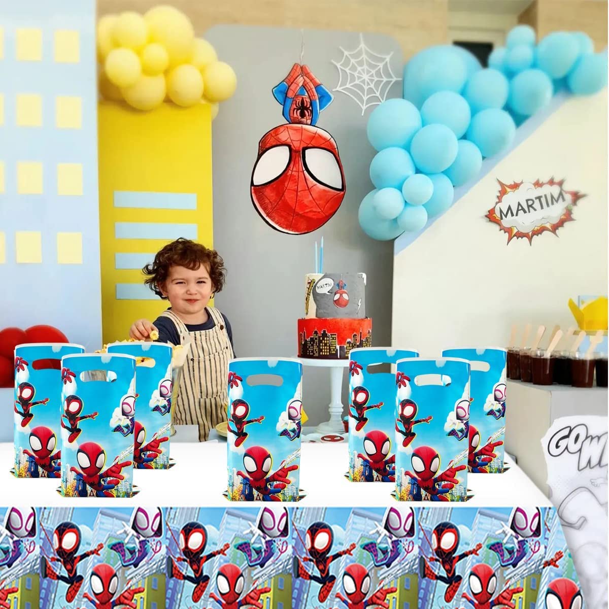 30pcs Spiderman Birthday Party Gift Bags Candy Bags Goody Bags Spiderman Birthday Party Supplies Decorations (2)