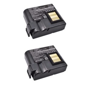 (2pack) replacement battery for qln420 zq630 p1040687 p1050667-016 btry-mpp-68ma1-01 printer 4400mah 7.4v