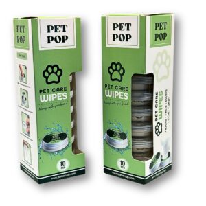 BARBERUPP Pet Wipes for Dogs - Travel-Friendly Dog Paw Wipes - Dog Wipes Cleaning Deodorizing - Puppy Wipe Set - Scented Doggie Grooming Non-Wet Wipes - 2 x 10 Individually-Sealed Pods