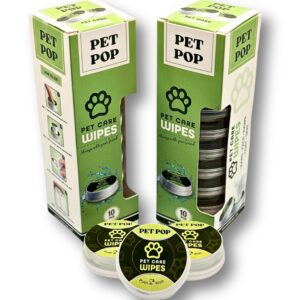 BARBERUPP Pet Wipes for Dogs - Travel-Friendly Dog Paw Wipes - Dog Wipes Cleaning Deodorizing - Puppy Wipe Set - Scented Doggie Grooming Non-Wet Wipes - 2 x 10 Individually-Sealed Pods