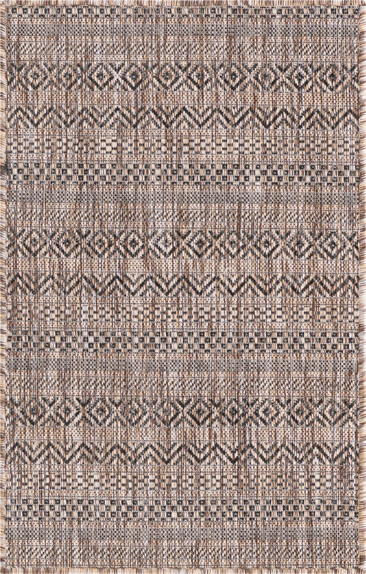 Rugs.com Outdoor Ribbon Collection Rug – 2' 2 x 3' Natural Flatweave Rug Perfect for Entryways, Kitchens, Breakfast Nooks, Accent Pieces